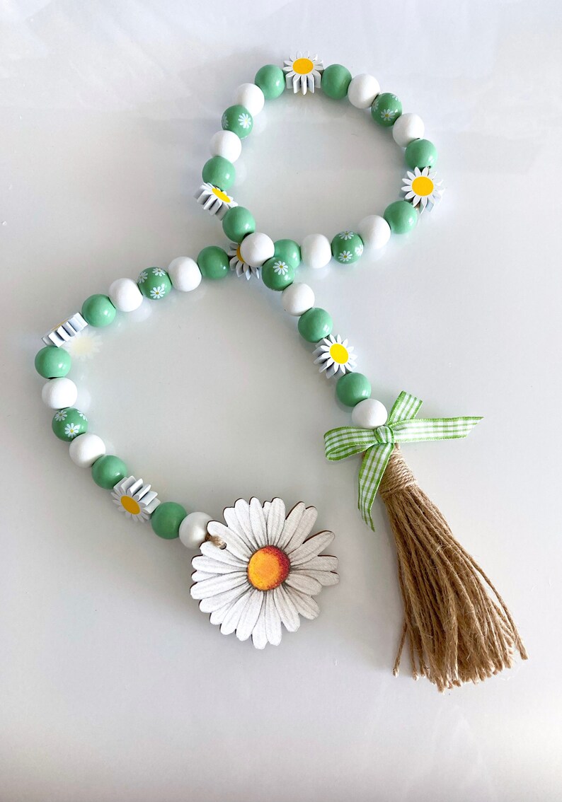 Happy Daisy Bead Garland - Etsy