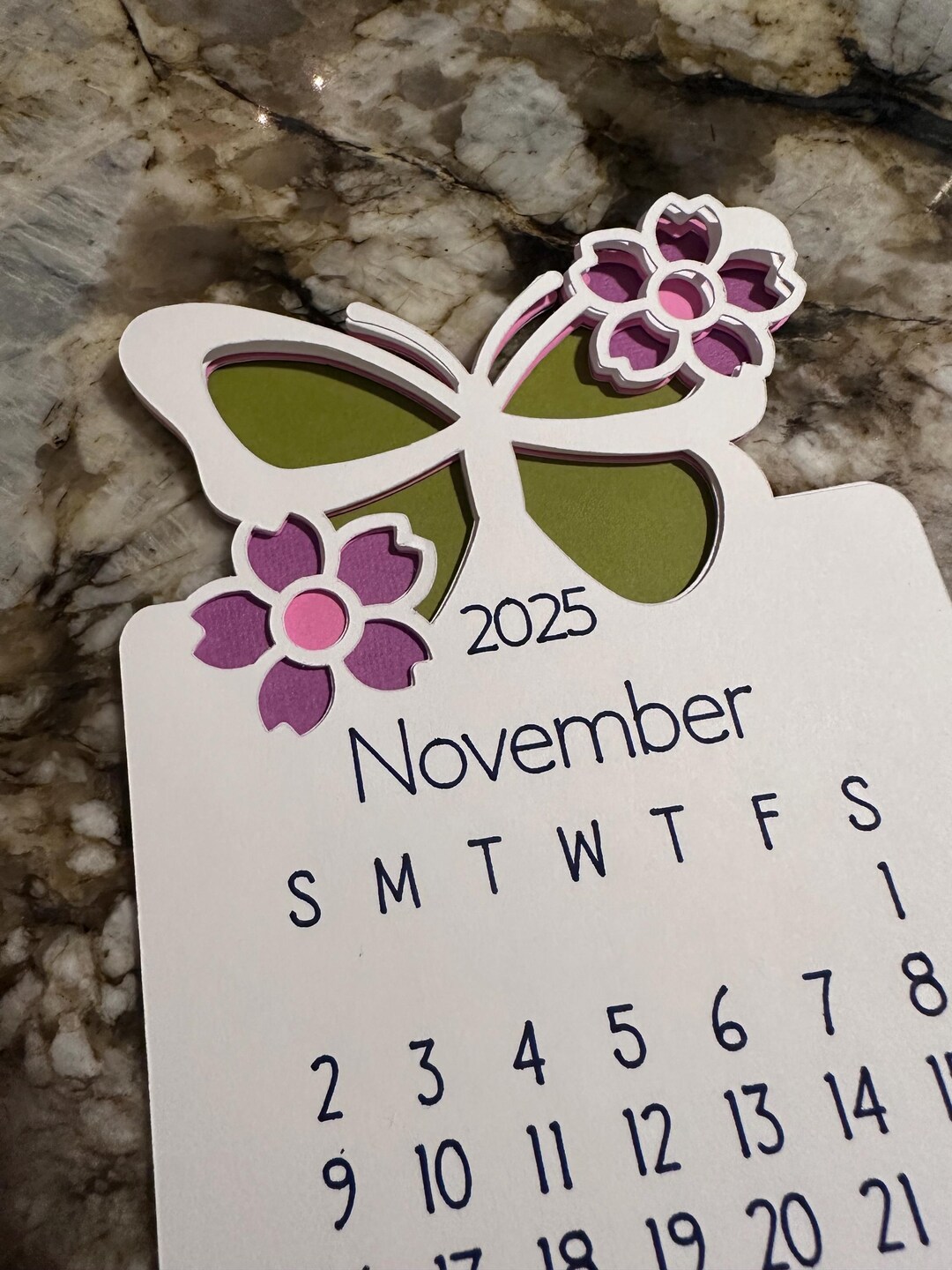 2025 Beautiful Butterfly Desk Calendar. Quality Crafted Calendar Great ...