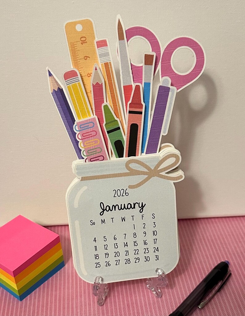 2026 Desk Calendar, Teacher Calendar-price Reduced! - Etsy