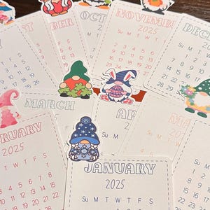 2025 Happy Gnome Calendar. Nice Gift. 2025 Calendar. Colorful Unique ...