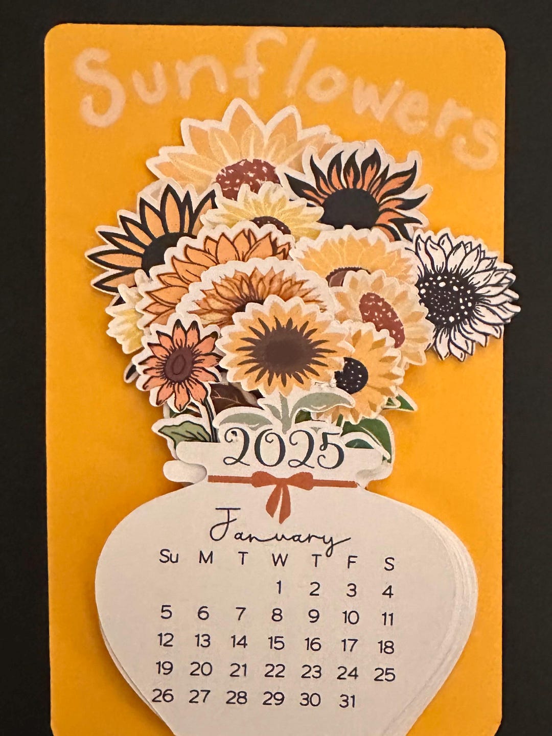 Sunflower 2025 Desk Calendar. Nice Gift. A Variety of Beautiful ...