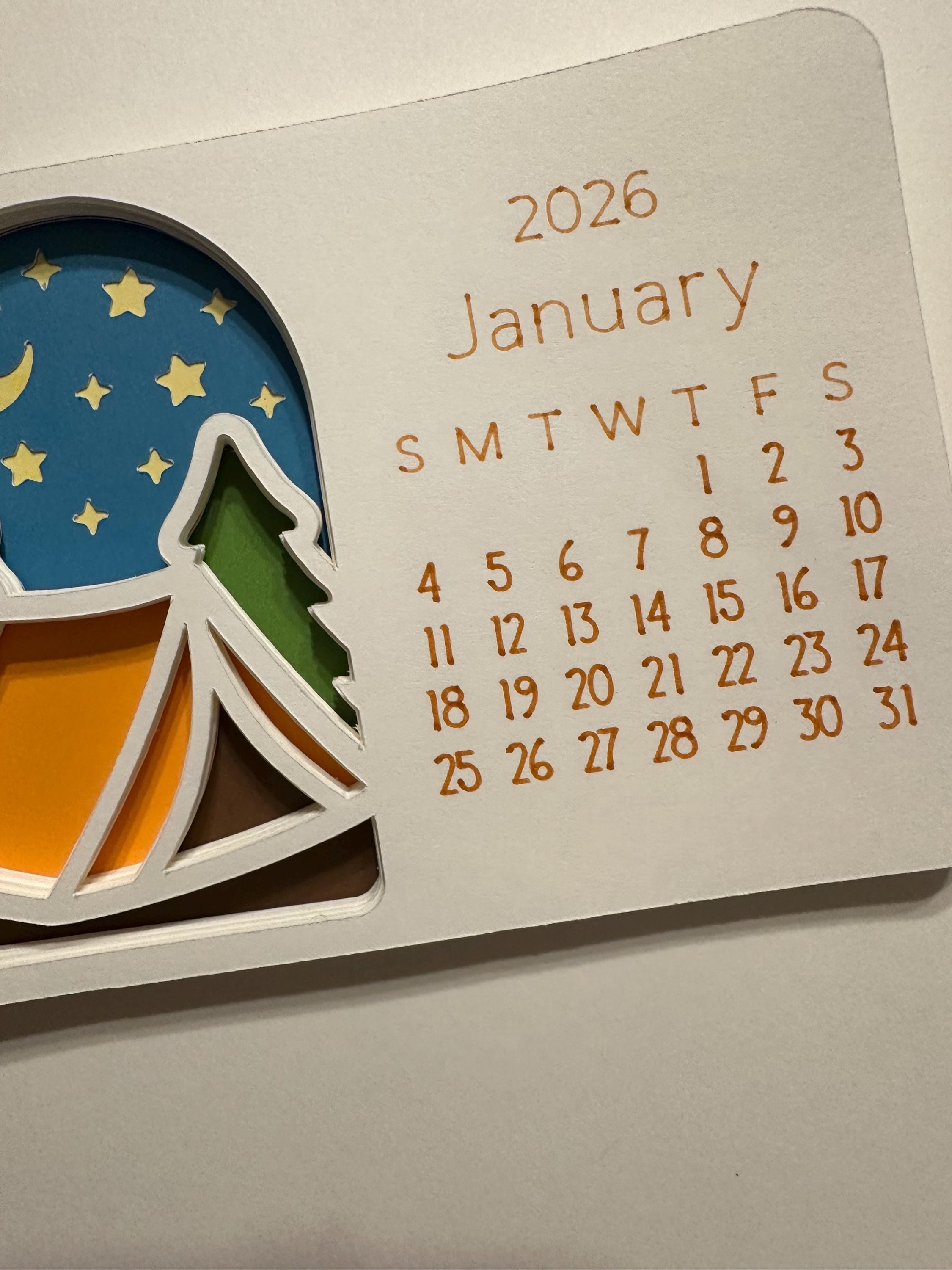 2026 Camping Desktop Calendar With Easel Stand, Outdoor Adventure Theme ...