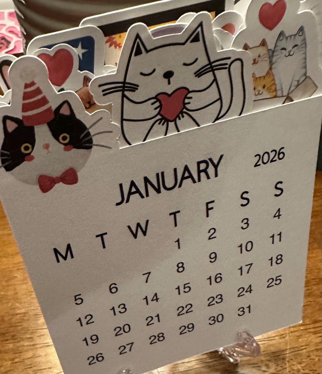 2026 Desktop Cat Calendar, Larger Size, Creative, Fun and Colorful ...
