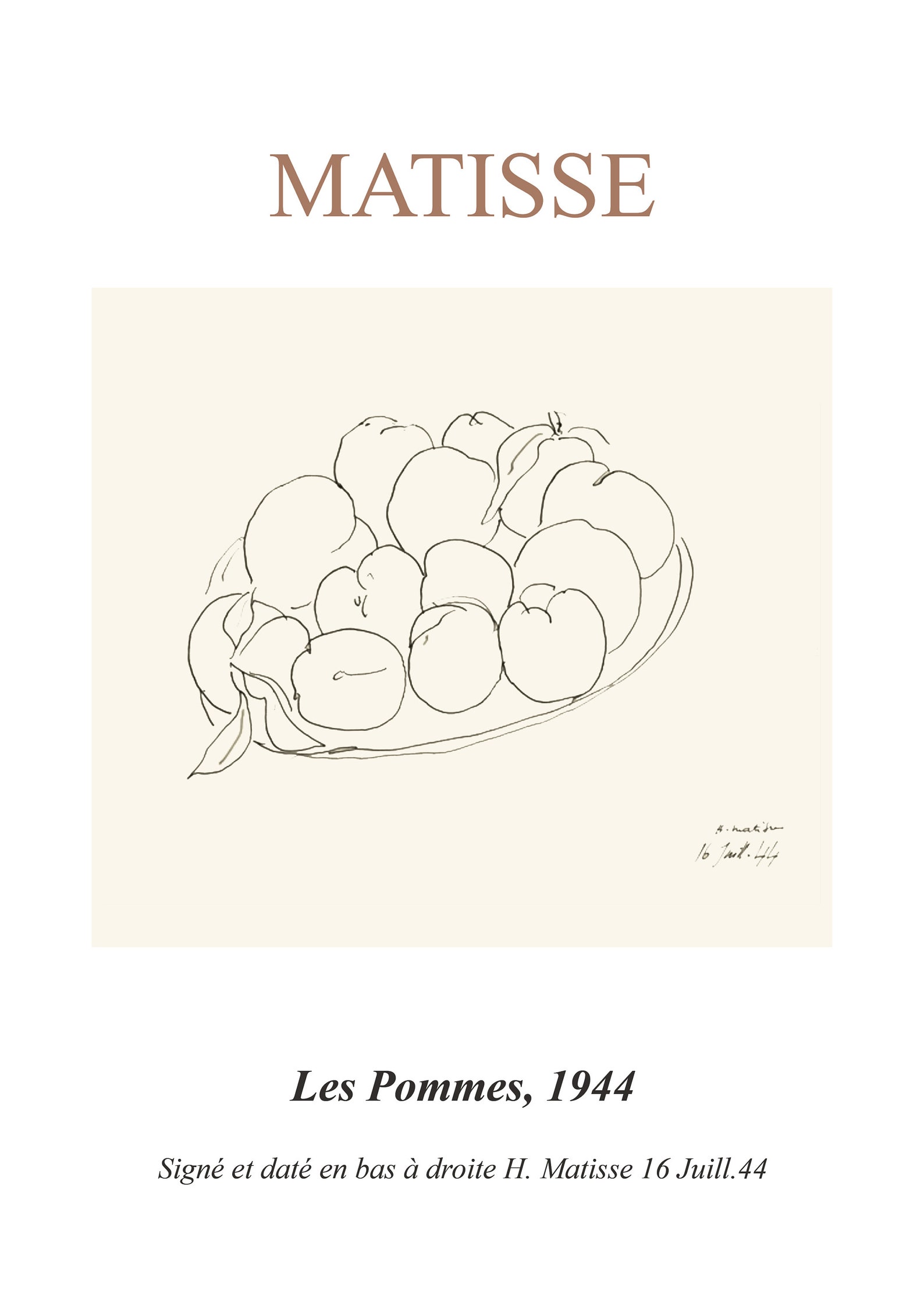 Matisse Rare Vintage Poster Les Pommes 1944, Matisse Art Print - Etsy