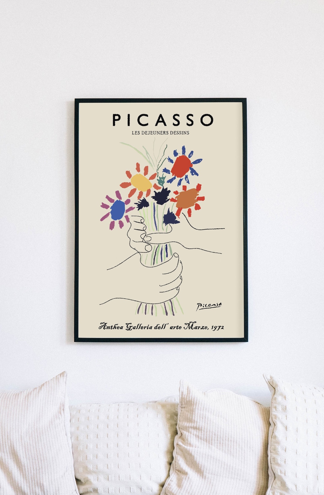 Picasso Rare Vintage Poster Art Exhibition Galleria 1972, Pablo Picasso ...