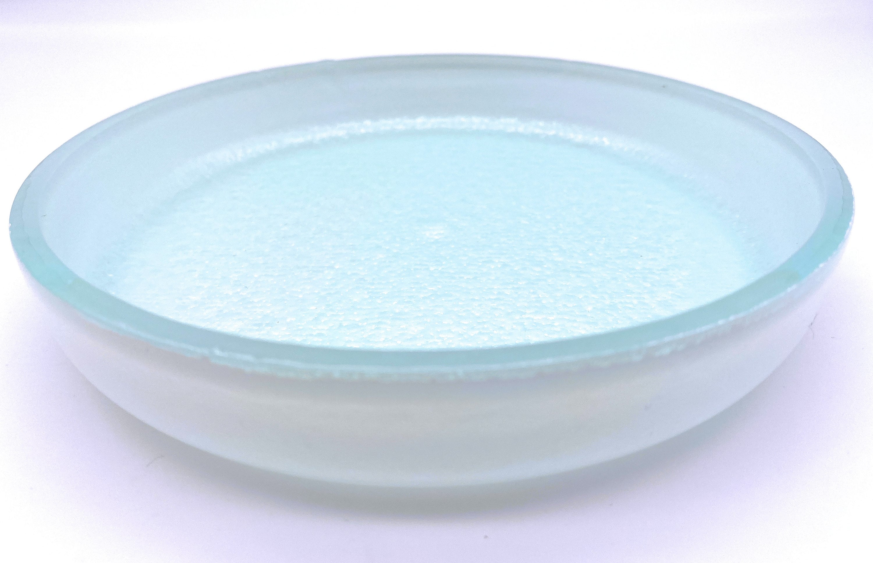 Round Glass Plate. Recycled Glass Plate for Snacks. Glass - Etsy