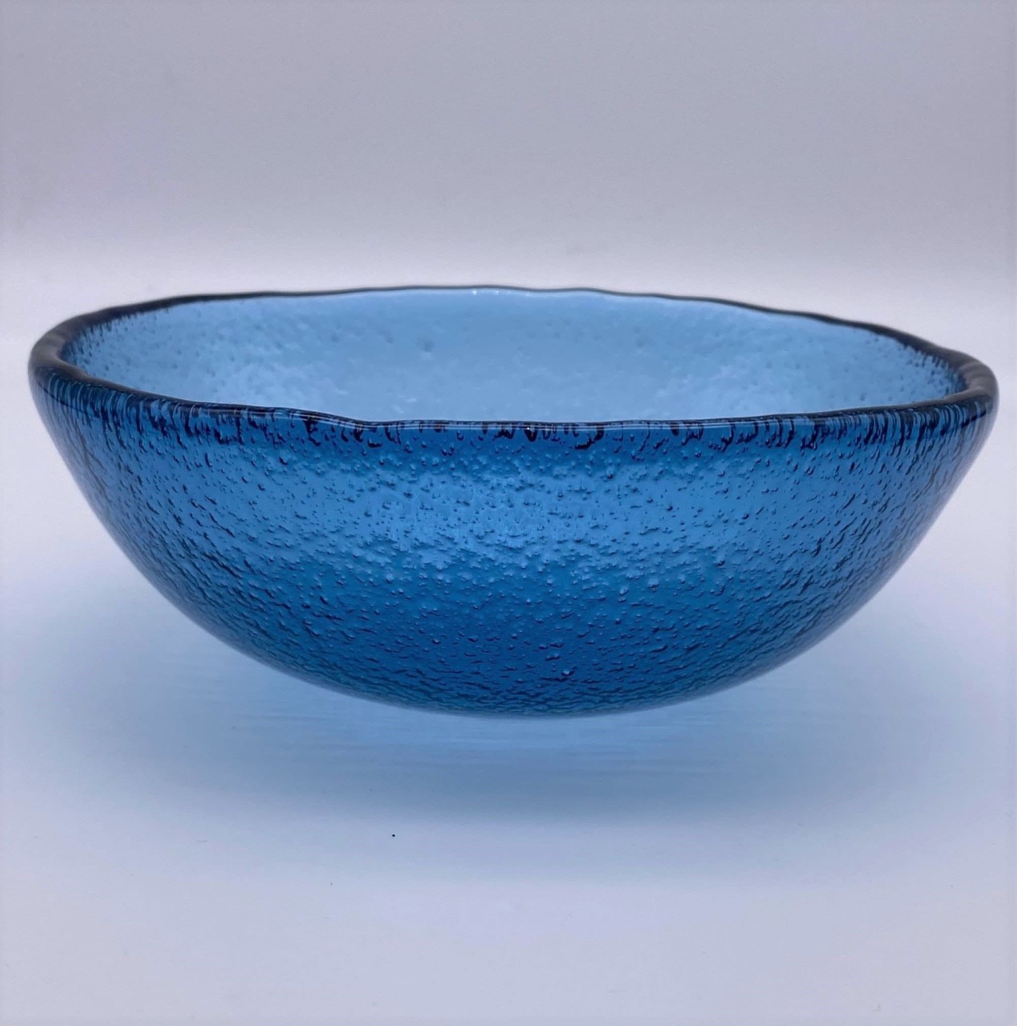Handmade Recycled Blue Glass Bowls - Set of 2 - Etsy