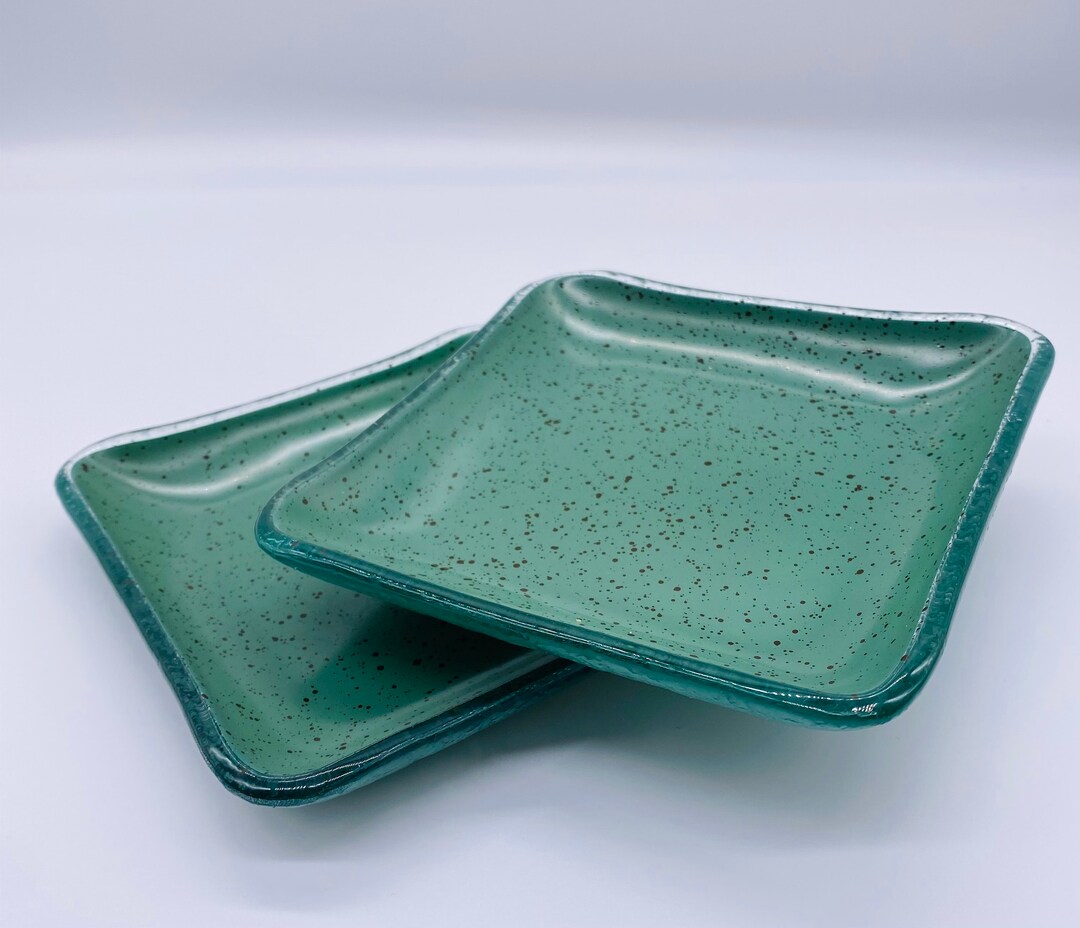 Square Glass Plate. Glass Plate for Mezzes, Tapas, Nuts and Cookies ...