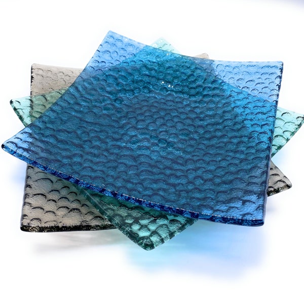 Square Glass Plate - Etsy
