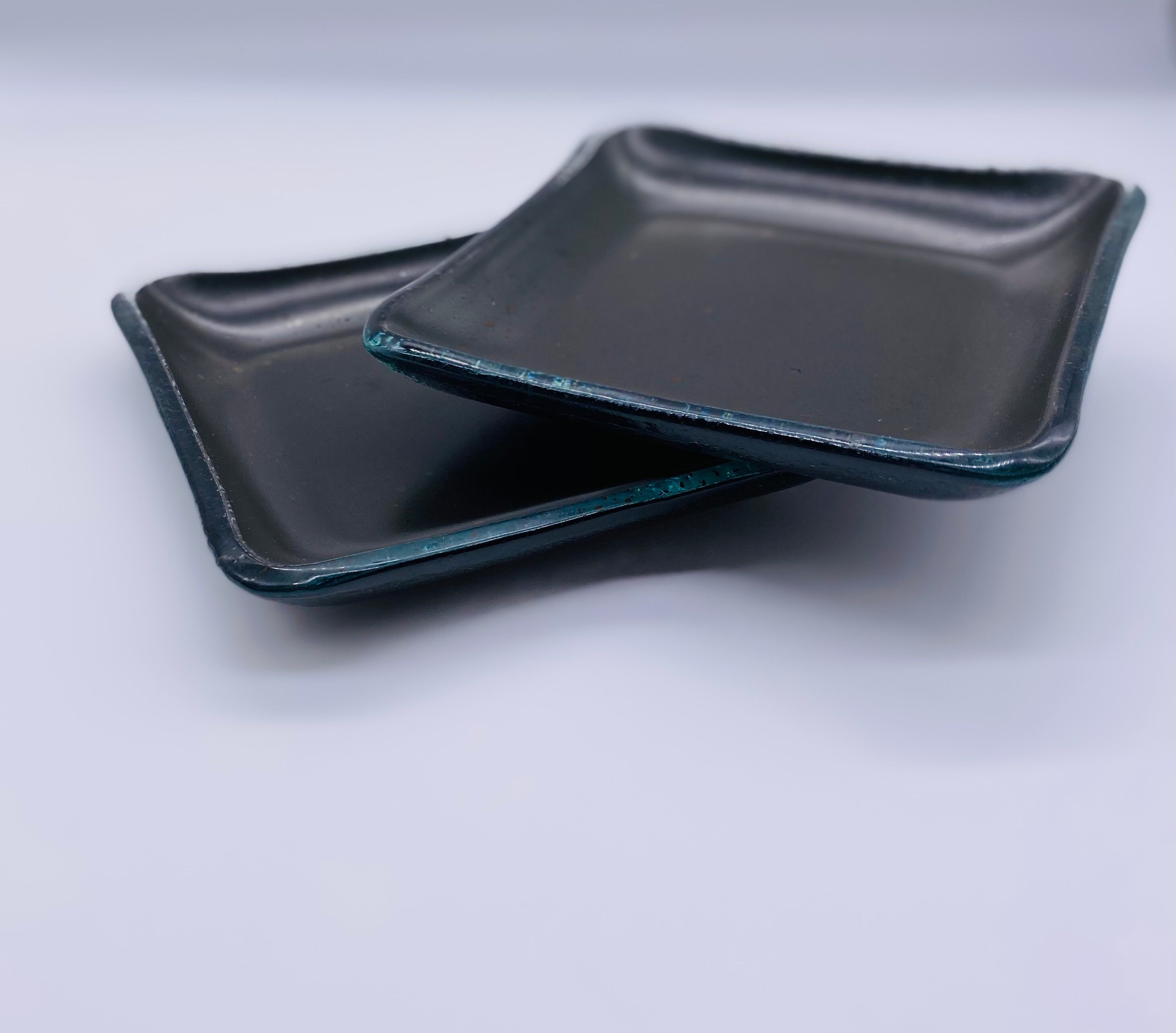 Square Glass Plate. Glass Plate for Mezzes Tapas Nuts and - Etsy