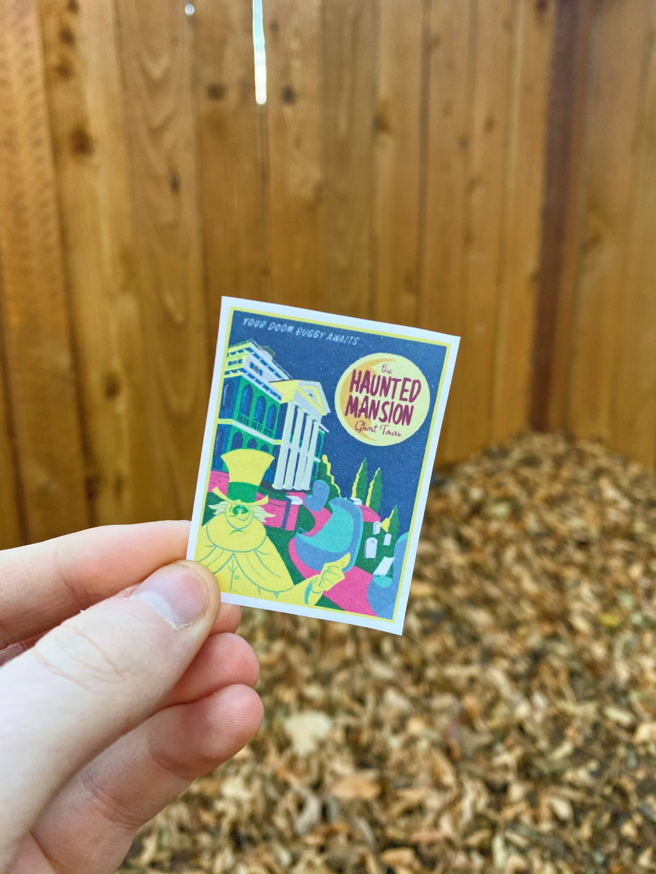 Vintage Haunted Mansion Disney World Poster Sticker Water Bottle ...