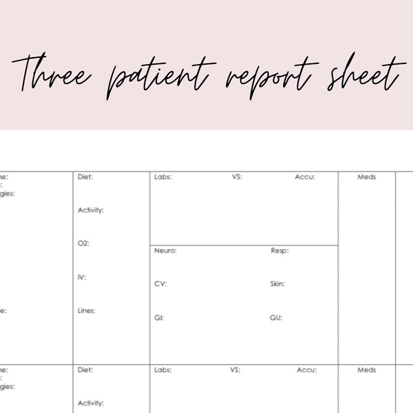 Step Down Unit Report Sheet - Etsy