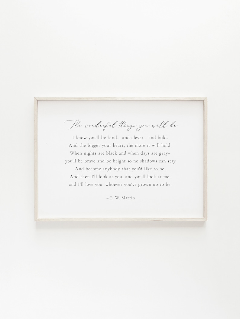 The Wonderful Things You Will Be / INSTANT DOWNLOAD / Nursery - Etsy