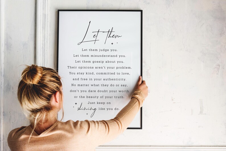 Let Them Inspirational Quote, Let Them Wall Art, Let Them Inspirational ...