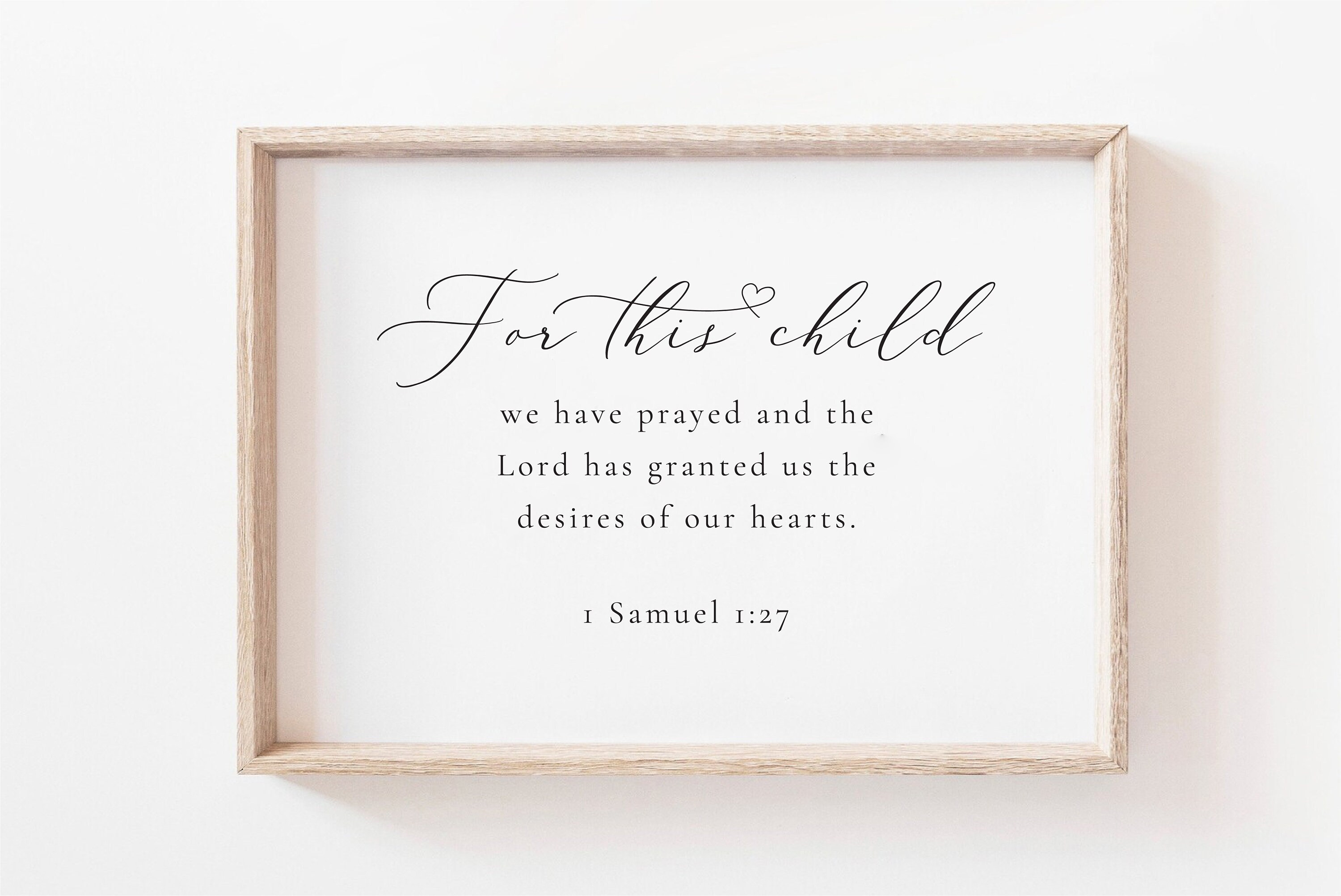 Nursery Bible Verse Wall Art. INSTANT DOWNLOAD. for This Child - Etsy