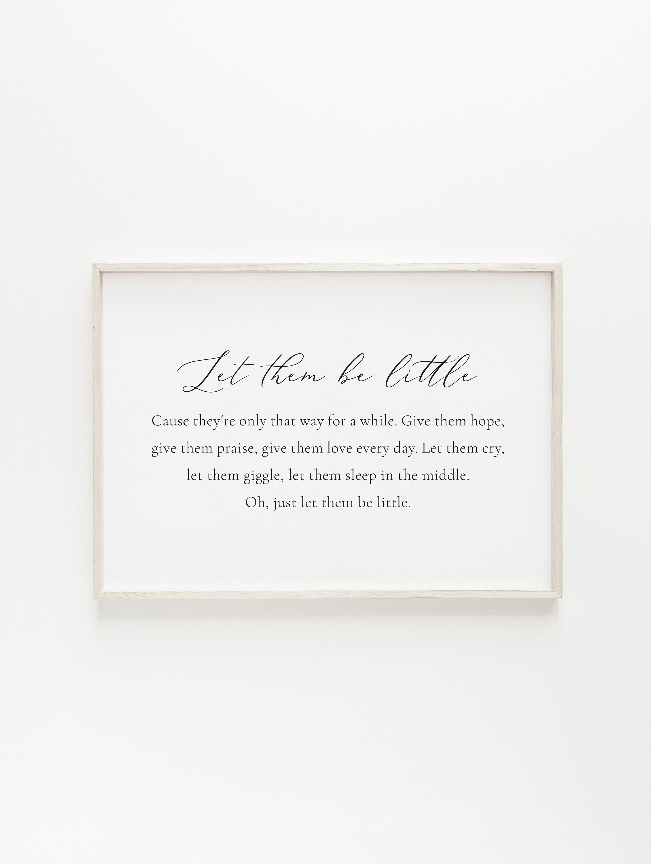 Let Them Be Little Sign. INSTANT DOWNLOAD. Nursery Quote - Etsy