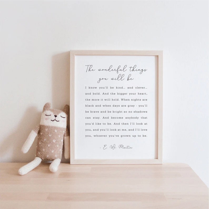 The Wonderful Things You Will Be. INSTANT DOWNLOAD. Nursery - Etsy