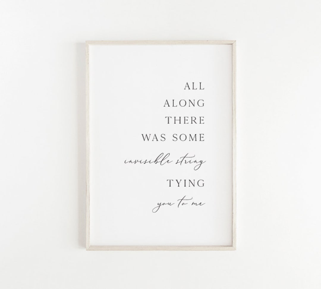 Invisible String Lyrics, Folklore, Wedding Gift - Etsy