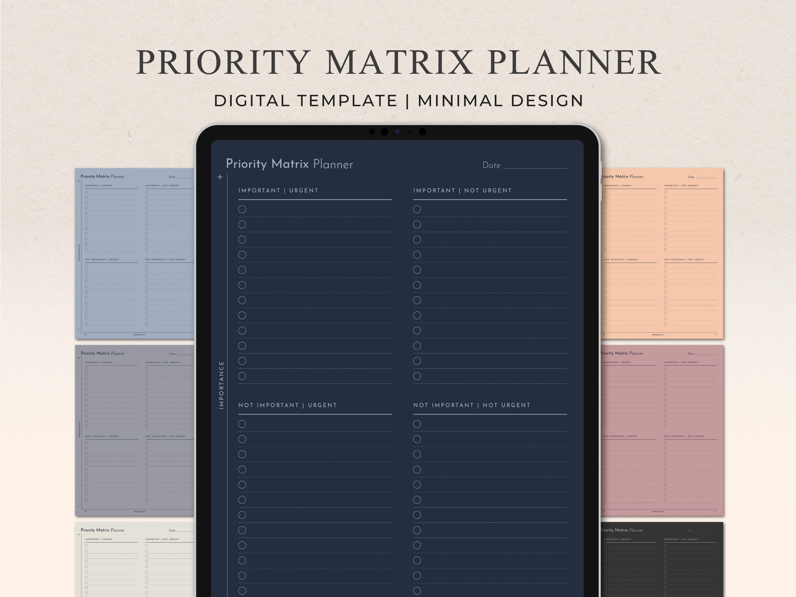 Task Priority Matrix, Eisenhower Matrix, Decision Matrix, Productivity ...