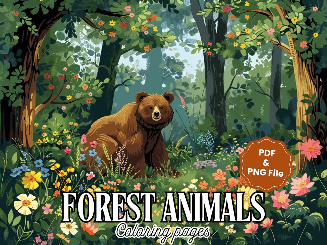 20 Forest Animal Coloring Pages, Woodland Creatures Printable for Kids ...