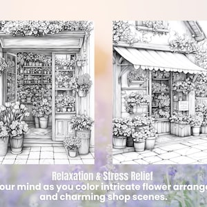 Flower Shop Coloring Pages | Digital + Printable | Procreate iPad Art ...
