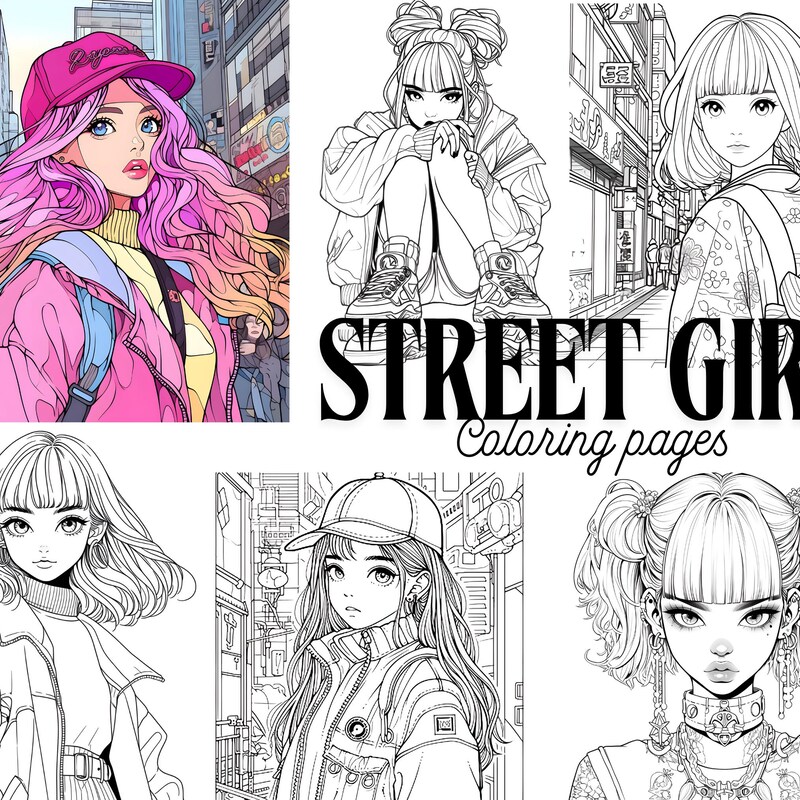 Streetwear Coloring Book - Etsy