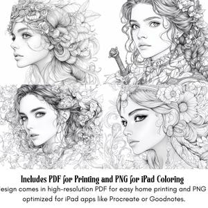 20 Mystical Goddess Coloring Pages - Adults and Kids Coloring Book ...