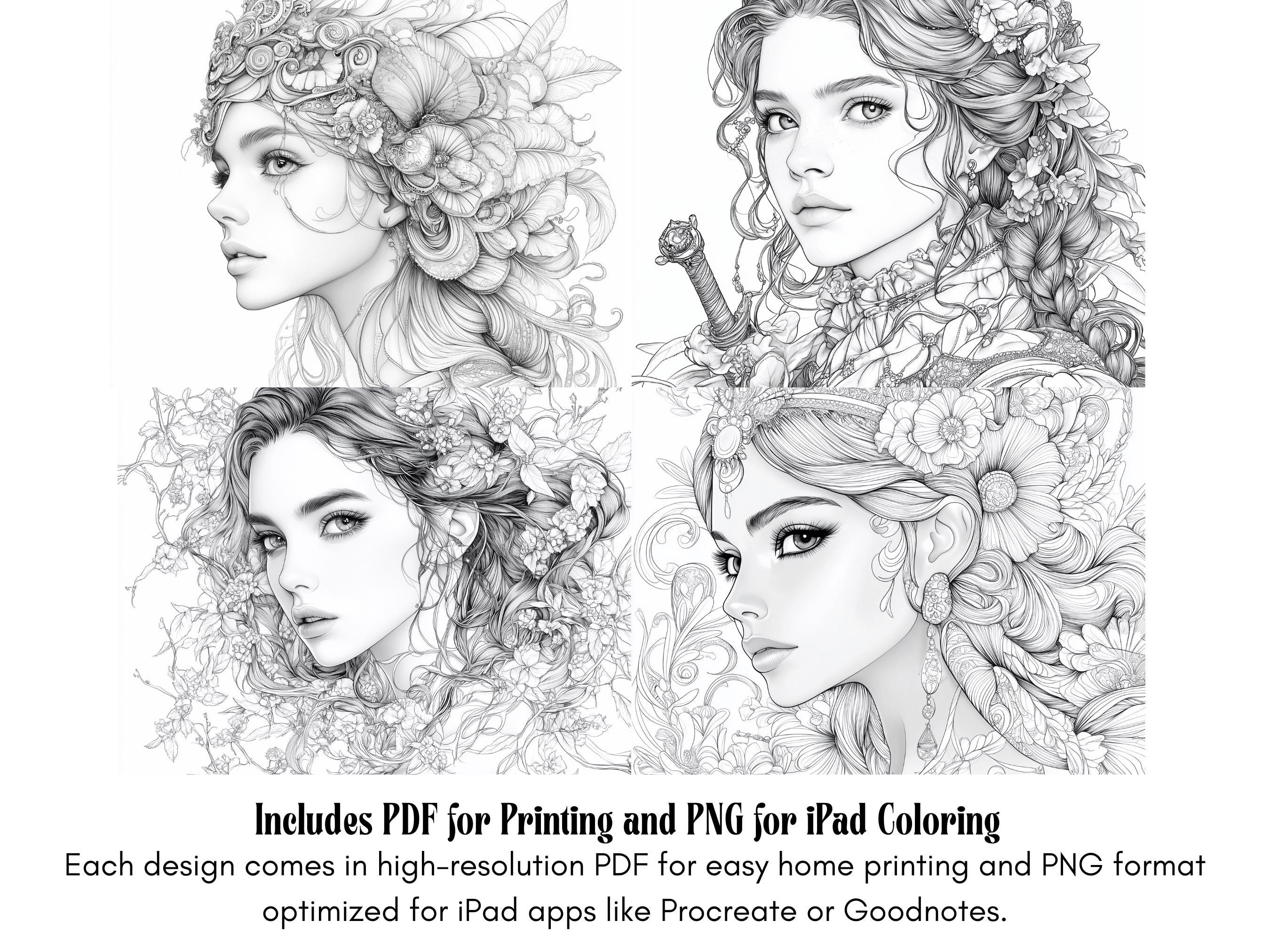 20 Mystical Goddess Coloring Pages - Adults and Kids Coloring Book ...