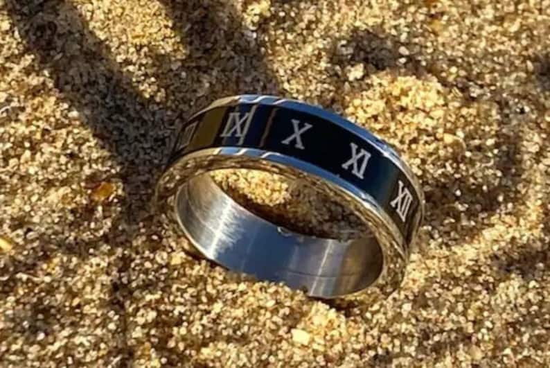 Roman Numerals Spinning Ring Spinner Ring Anxiety Ring - Etsy