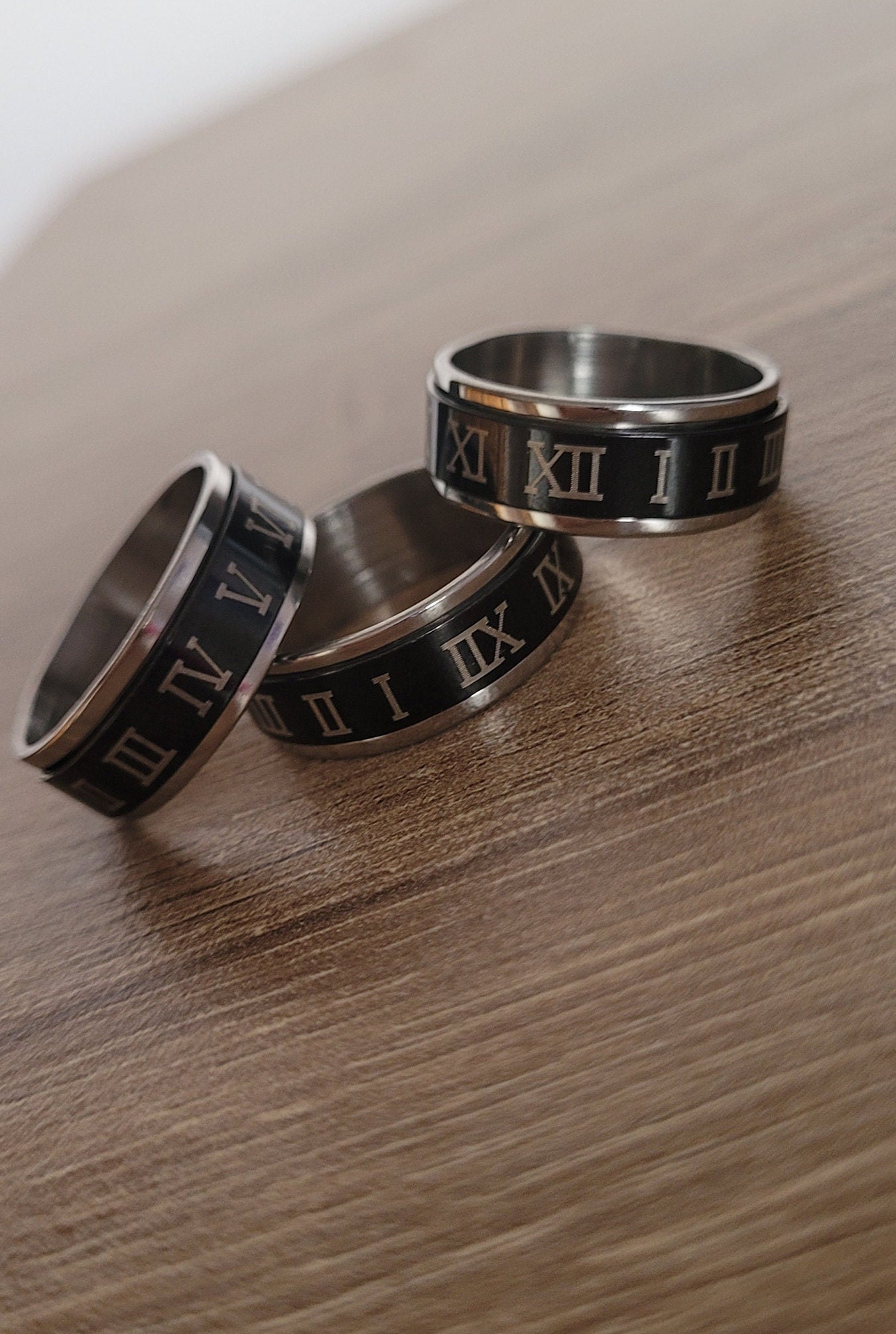 Roman Numerals Spinning Ring Spinner Ring Anxiety Ring - Etsy