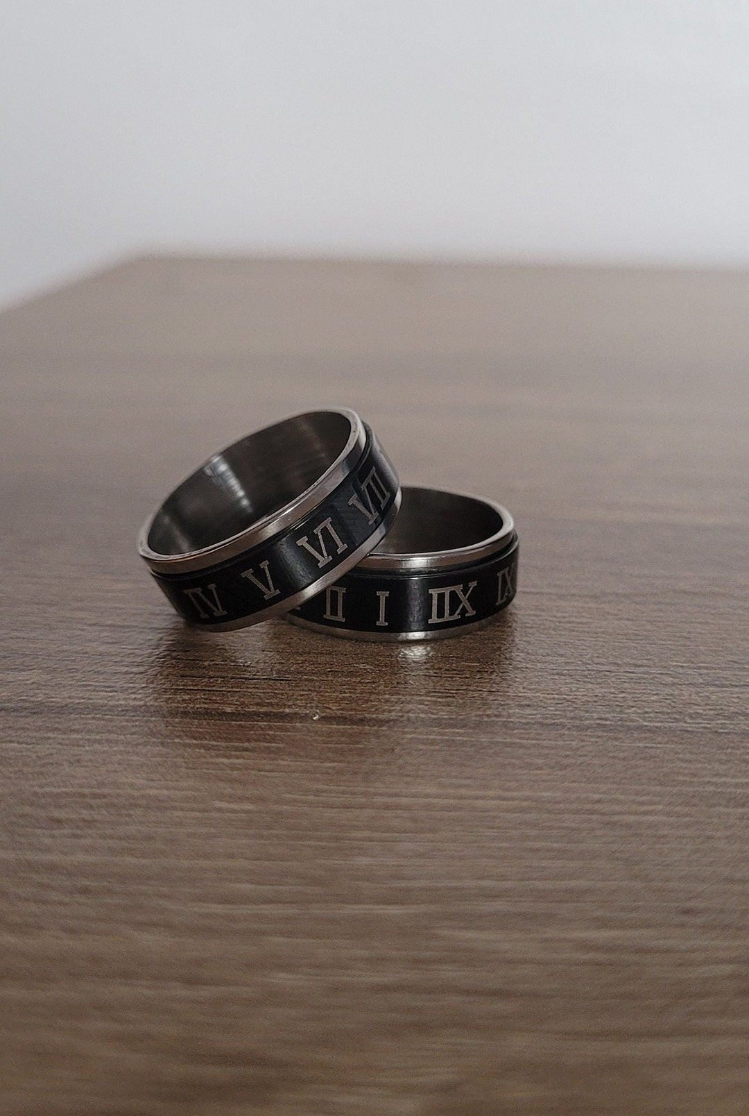 Roman Numerals Spinning Ring, Spinner Ring, Anxiety Ring, Numerals Ring ...