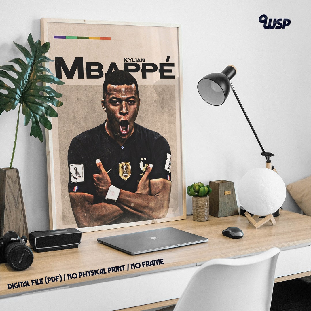 Kylian Mbappé Kylian Mbappé Print France Mbappé Print - Etsy