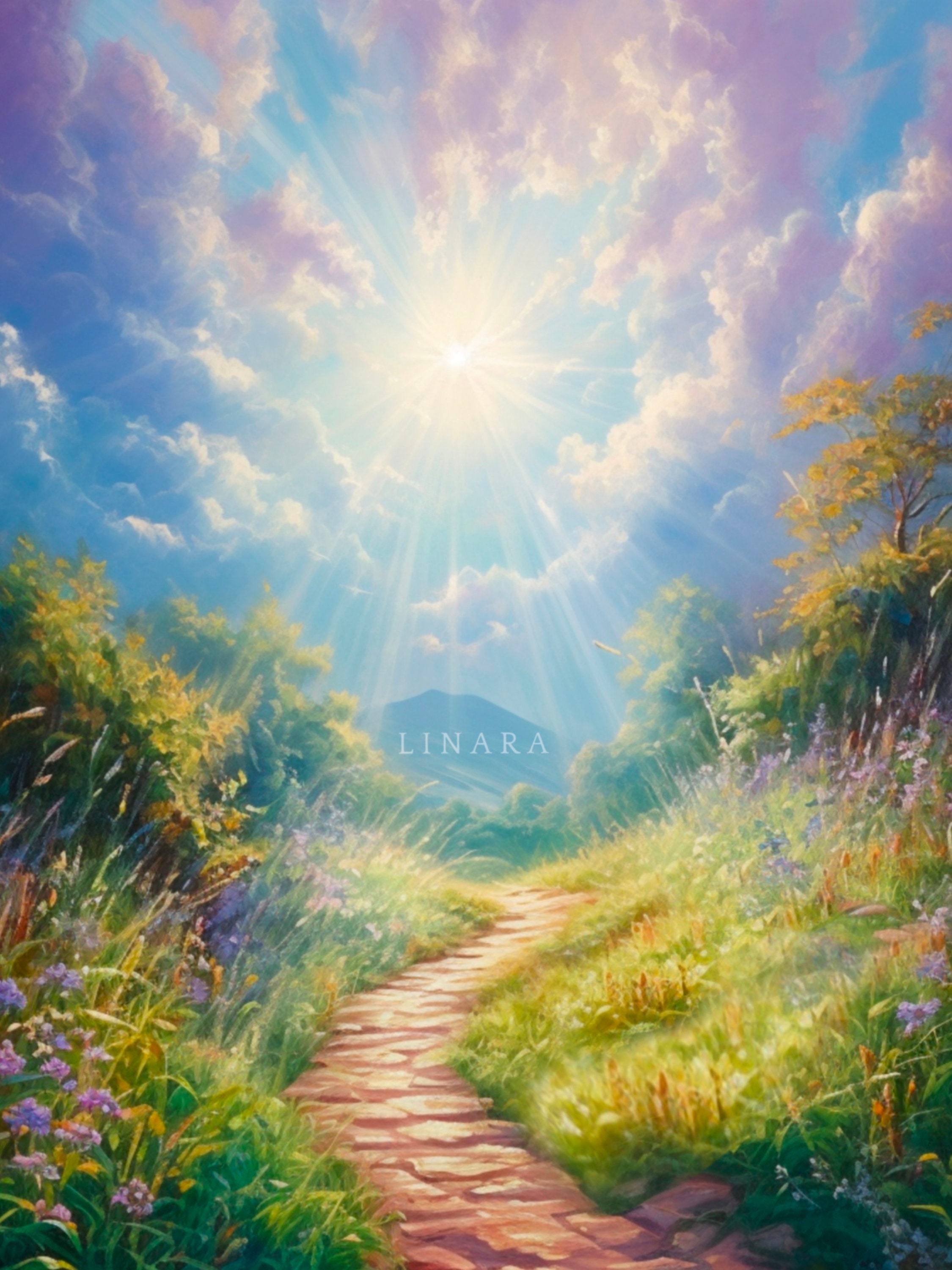 The Way PRINTABLE Digital Art Path Valley Home Decor Wall - Etsy