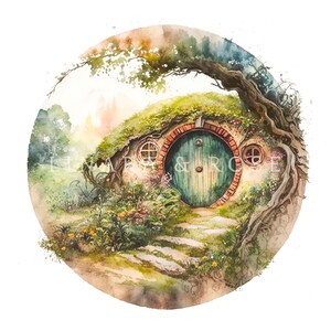 The Shire — PRINTABLE Watercolor Artwork Digital Download Painting Lotr ...