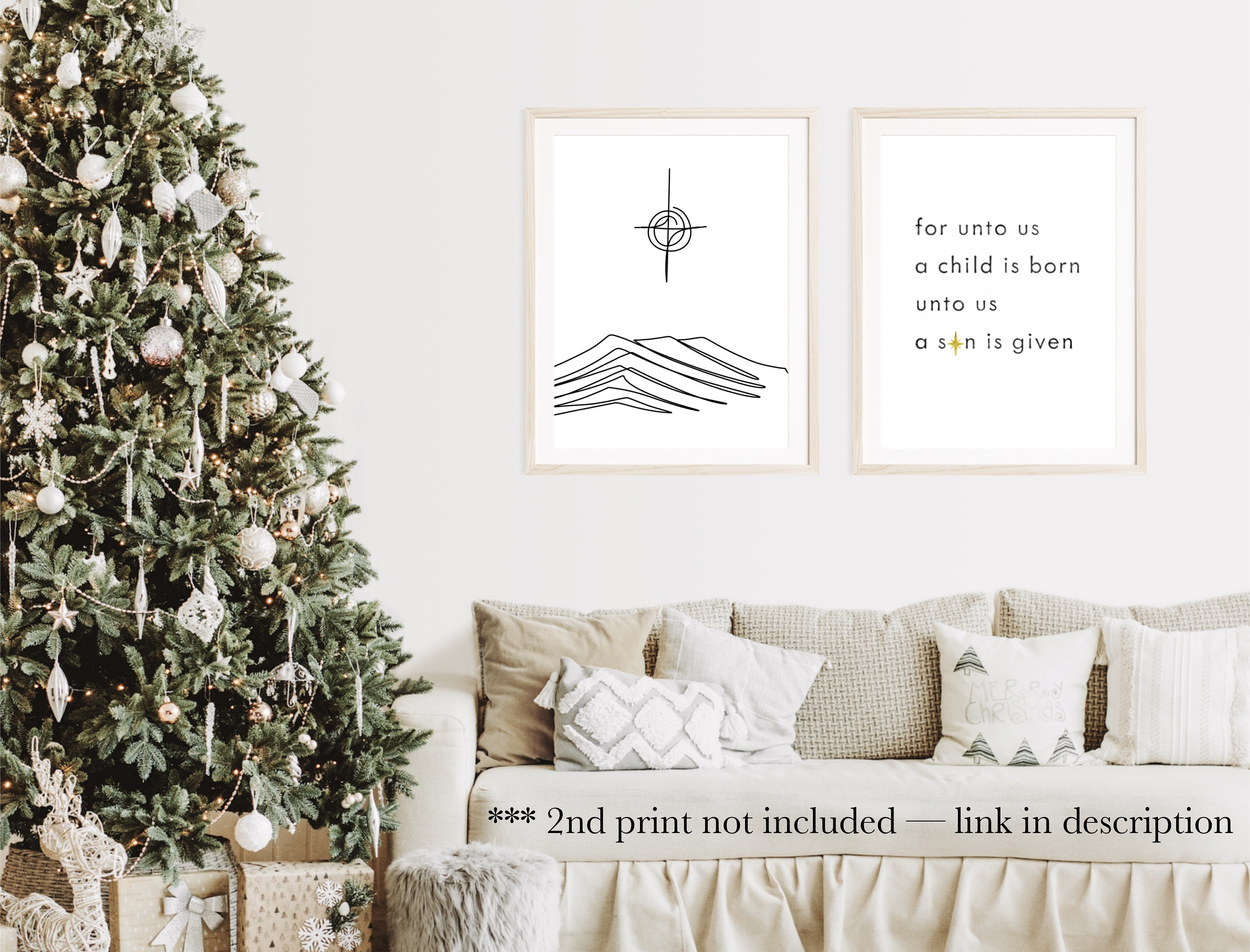 The Star line PRINTABLE Winter Christmas Christian - Etsy