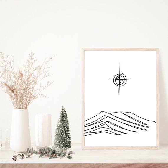 The Star line PRINTABLE Winter Christmas Christian | Etsy
