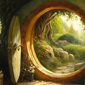 Hobbit Hole Oil Painting Print – LOTR Fan Art (digital Download) - Etsy