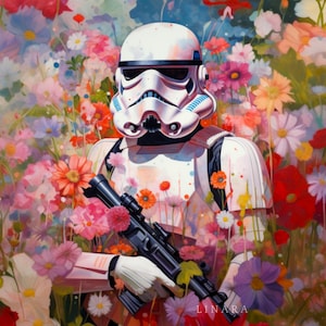 Floral Stormtrooper Print: Watercolor Star Wars Fan Art (digital ...