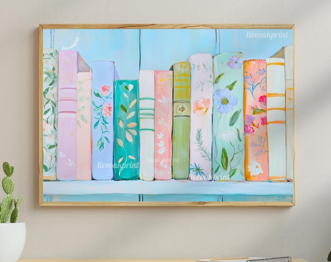 Pink Floral Reading Art Print, Woman Reading Art, Reading Poster, Cute ...