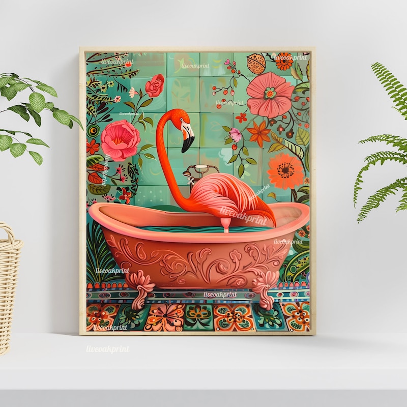 Flamingo Bathroom - Etsy