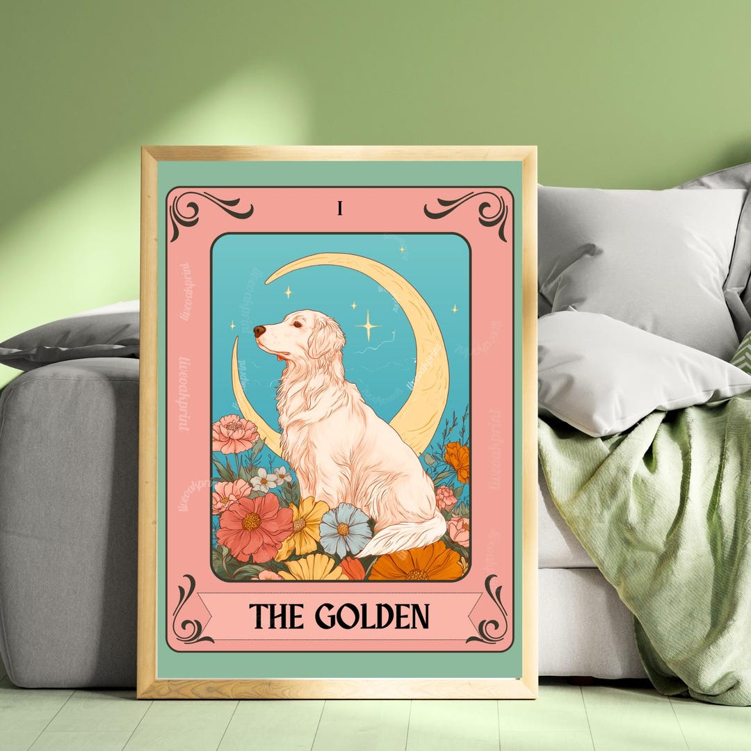 The Golden Retriever Tarot Card (english Cream Addition) - White Golden ...