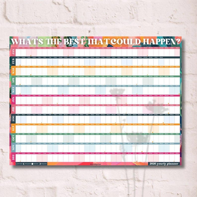 2026 Wall Planner Calendar – One Page Yearly Wall Calendar Poster ...