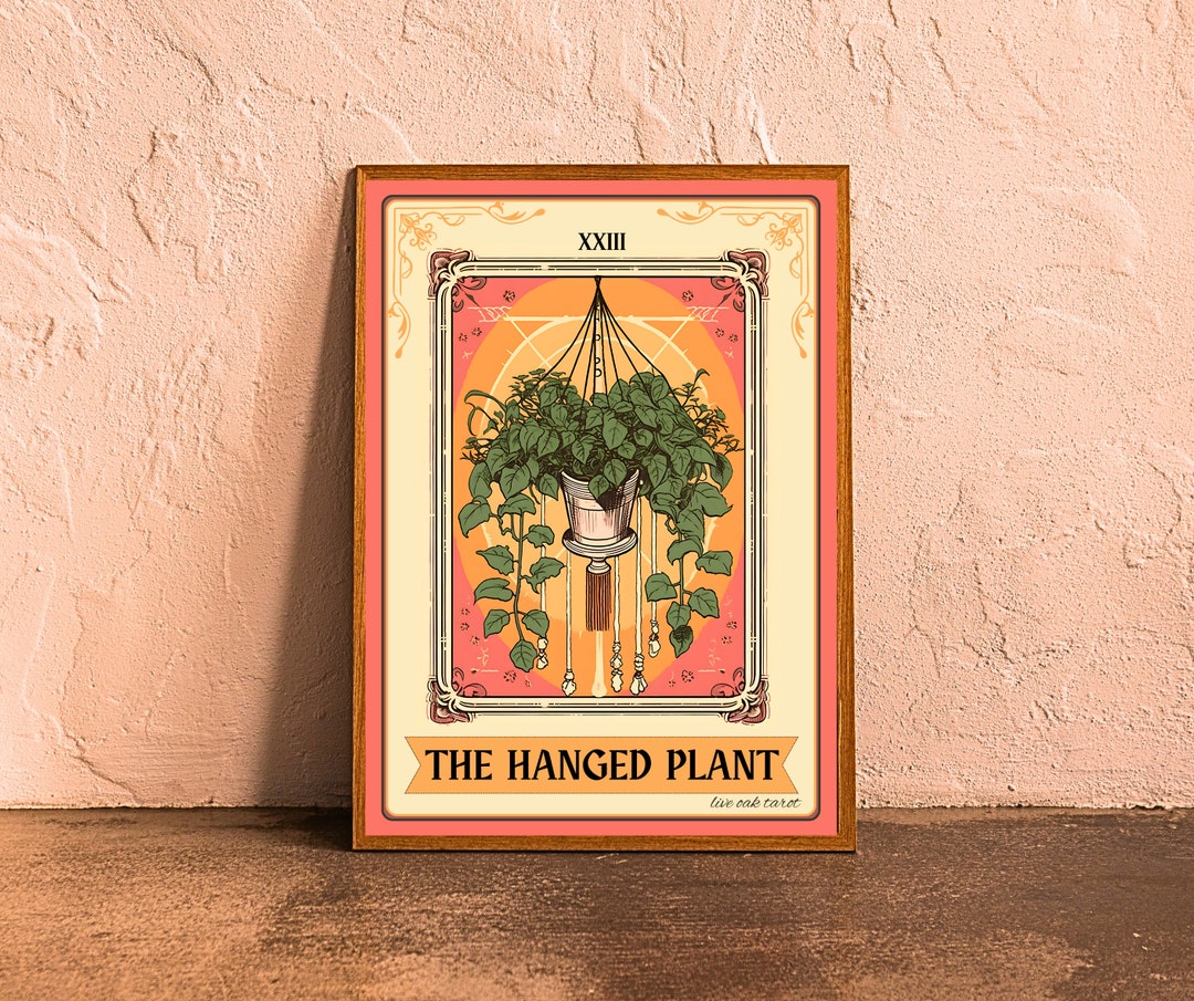 The Hanged Plant - the Hanged Man Tarot Print - Hanging Plant Decor ...