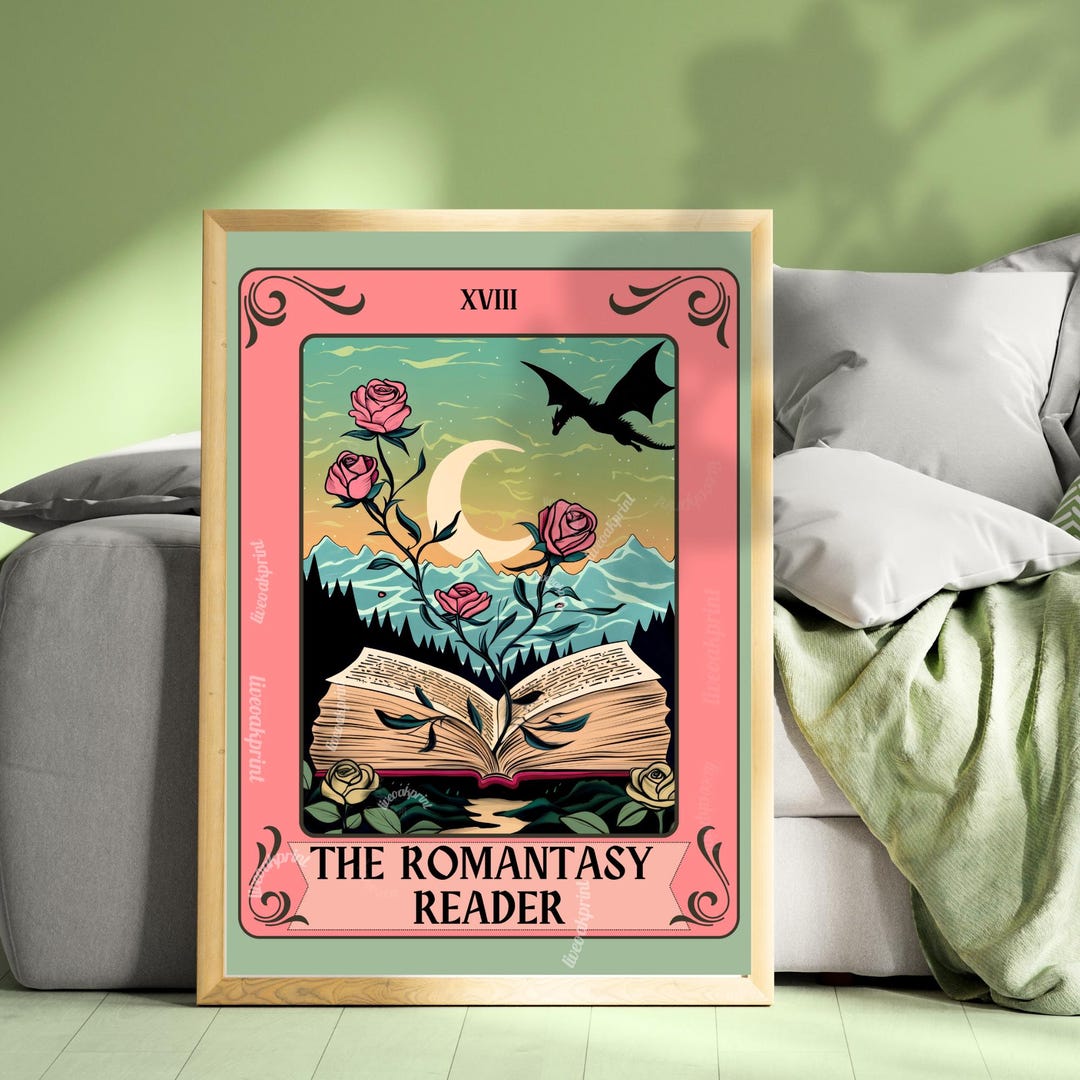 The Romantasy Reader Tarot Print – Romance Book Fan Art Wall Decor ...