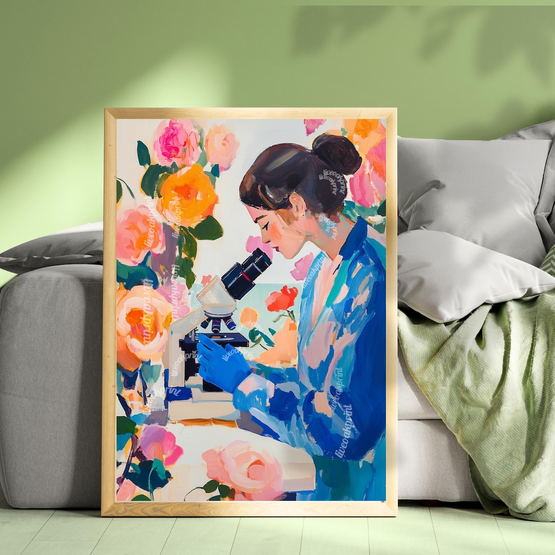 Women in Science Art Print - Microbiology Wall Art Wall Art for Lab ...