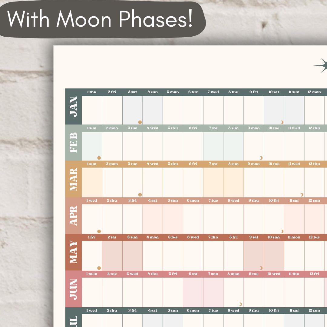 2026 Wall Planner Calendar – One Page Yearly Wall Calendar Poster ...