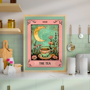 The Tea Tarot Print - Tea Tarot Card - Botanical Tea Print - Gift for ...