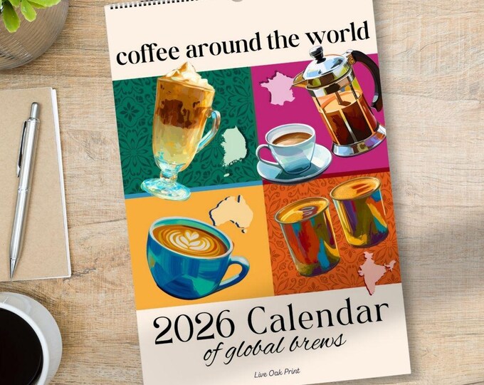 Vintage Coffee Collage Calendar 2026: Coffee Lover Gift - Etsy