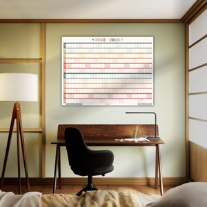 Boho Earth Tones Mid Year Calendar 2025–2026 – Academic Wall Planner ...