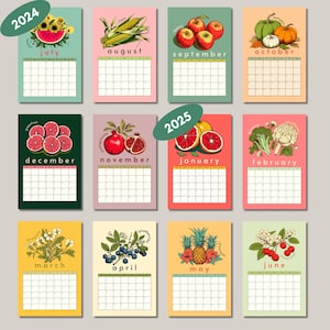 Mid-year Calendar 2024 Academic Calendar 2024-2025 Seasonal Fruits and ...